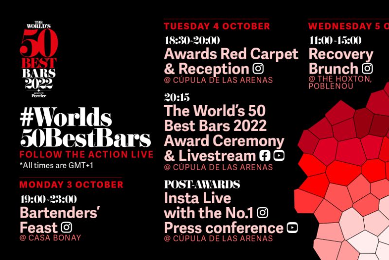 Watch The World’s 50 Best Bars 2022 LIVE here on 4th October