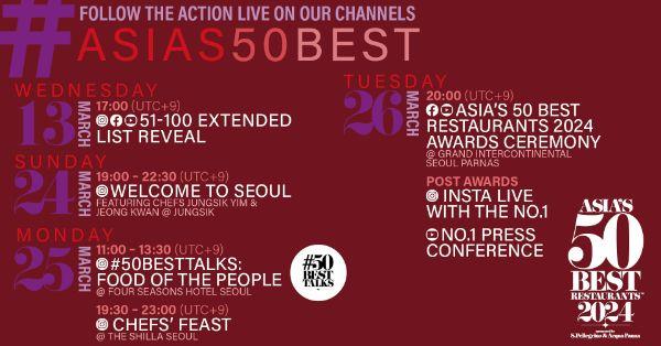Watch Asia’s 50 Best Restaurants LIVE here on 26th March