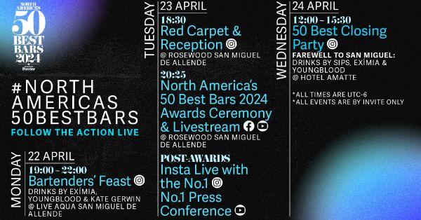 Watch North America’s 50 Best Bars 2024 LIVE here on 23rd April